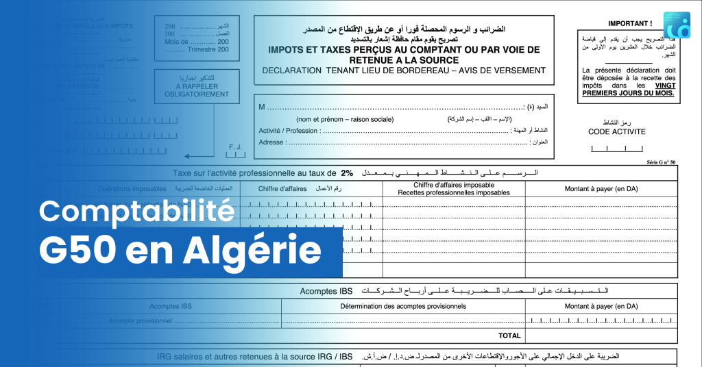 G50 en Algérie: Modèle de la déclaration G50 PDF – Fatoura Blog