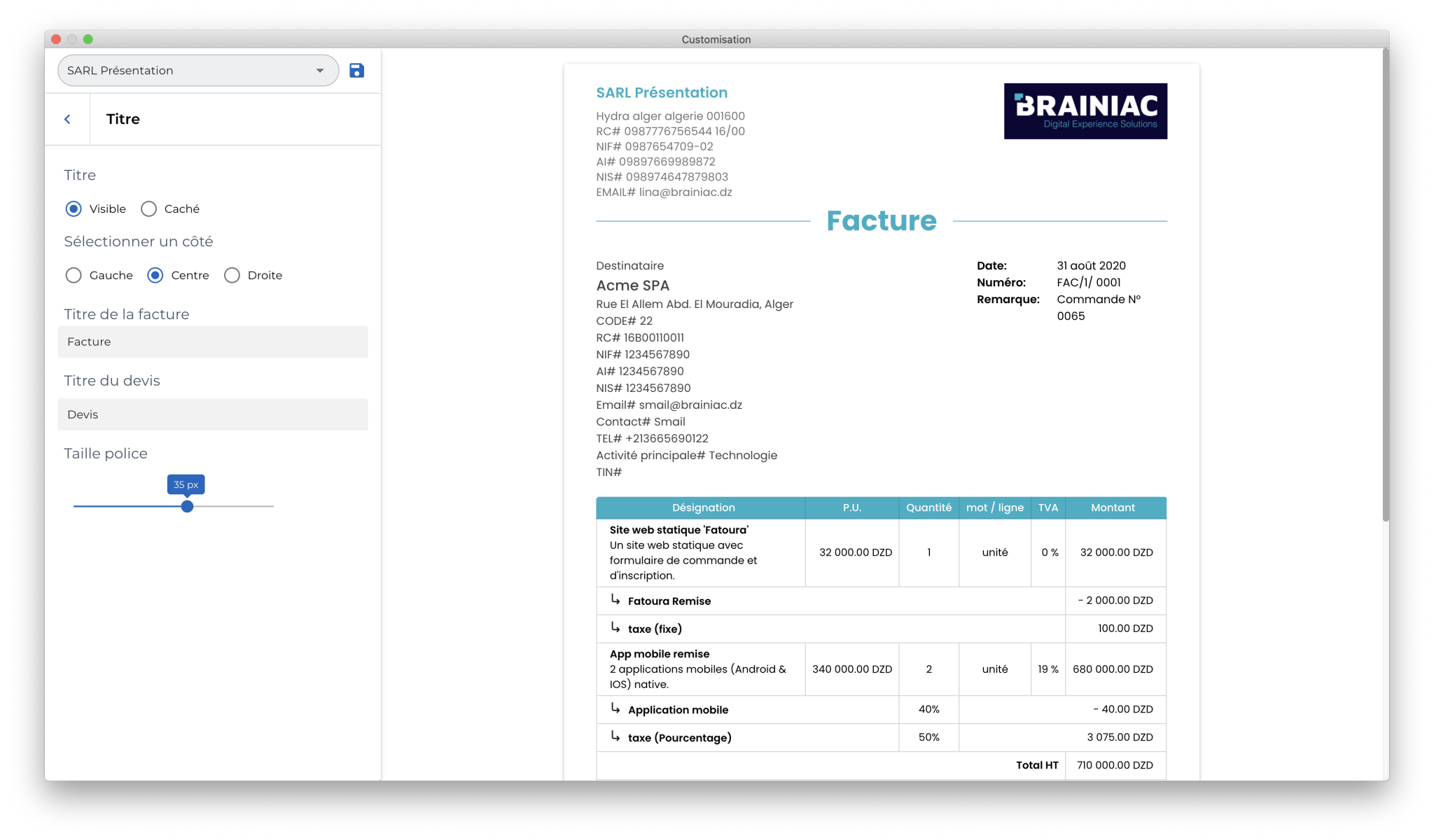 Facturation : les fonctionnalités du logiciel Fatoura