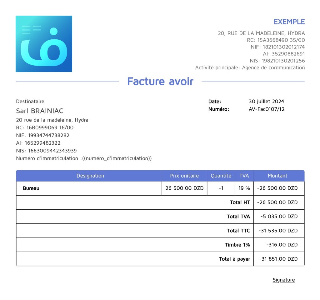 Facture avoir : Annuler ou rectifier vos erreurs
