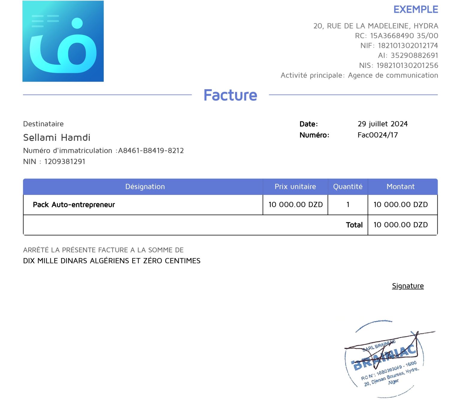 Faire une facture d’un auto-entrepreneur – Fatoura Blog