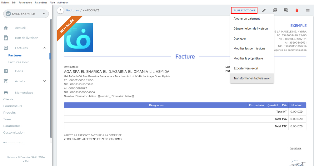 La facture avoir sur Fatoura – Fatoura Blog