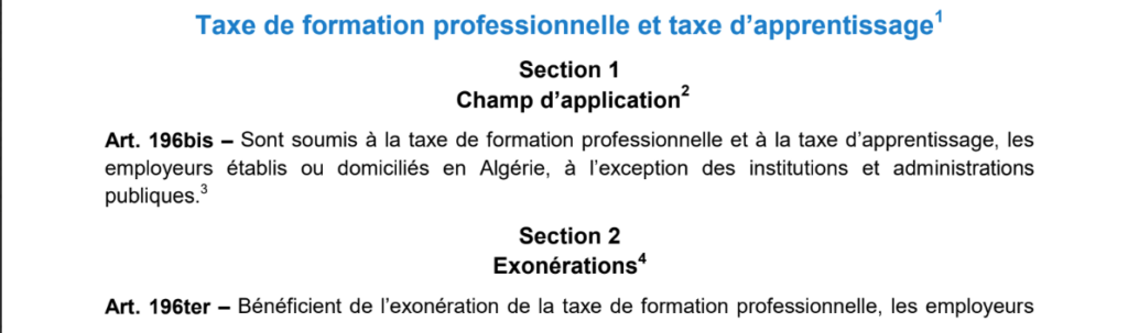 Taxe de formation professionnelle et taxe d’apprentissage: